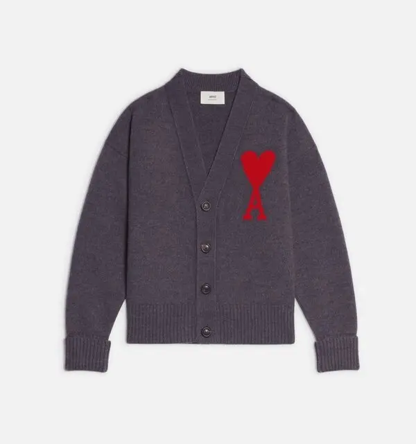 AMI Paris De Coeur Knitted Cardigan