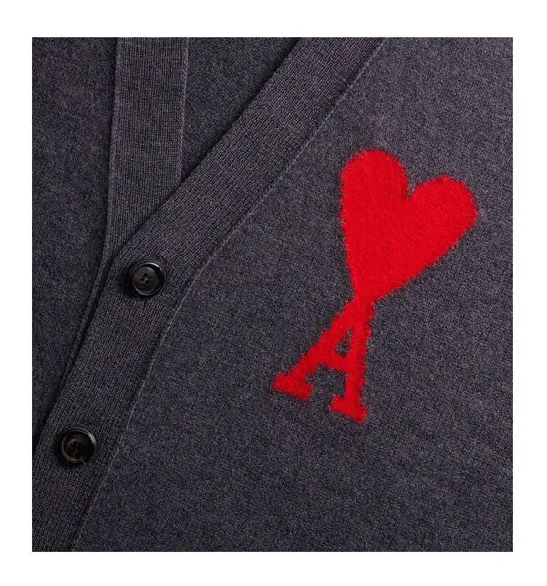 AMI Paris De Coeur Knitted Cardigan