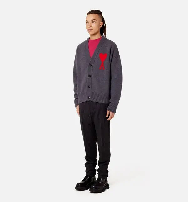 AMI Paris De Coeur Knitted Cardigan