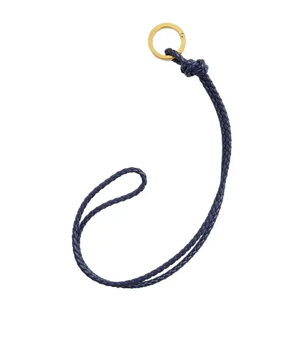 Bottega Veneta Intrecciato Long Key Ring - Blue