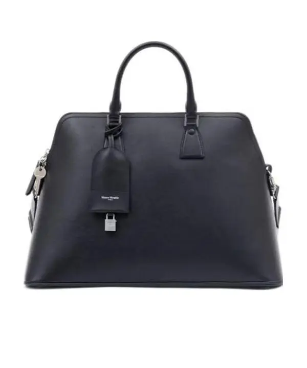 MAISON MARGIELA 5ac Leather Tote Bag - Black