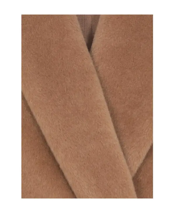 Max Mara Long-sleeved Coat With Shawl Collar