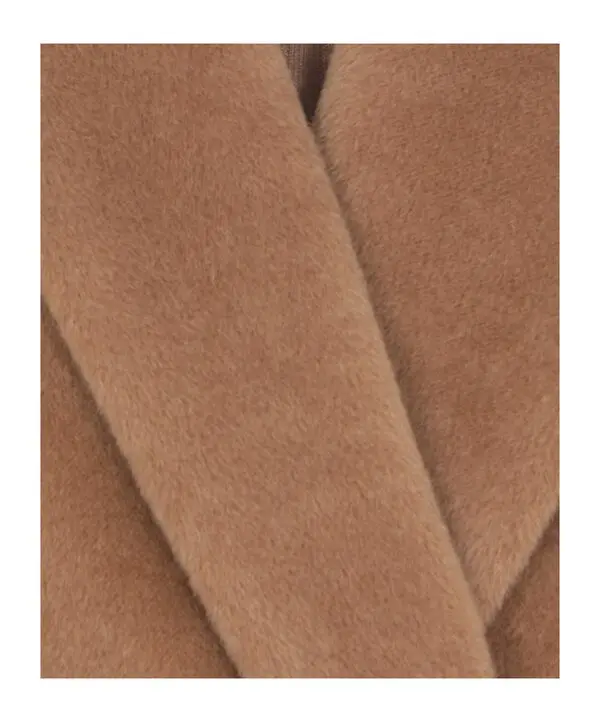 Max Mara Long-sleeved Coat With Shawl Collar - Brown