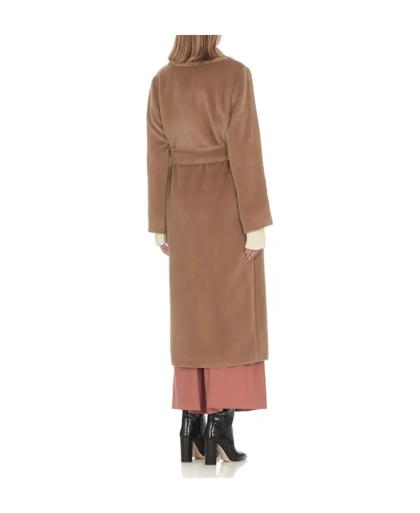 Max Mara Long-sleeved Coat With Shawl Collar - Brown