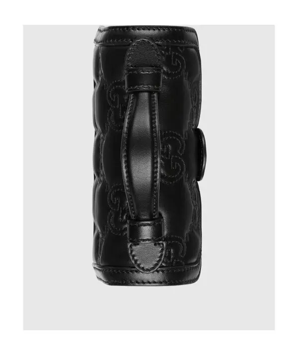 Gucci Gg Debossed Leather Shoulder Bag