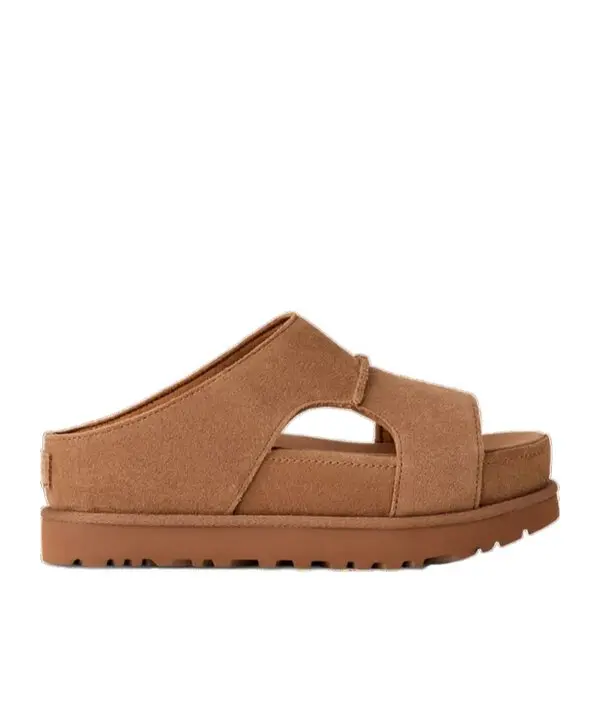 UGG Goldenstar Hi Cutout Slides - Chestnut