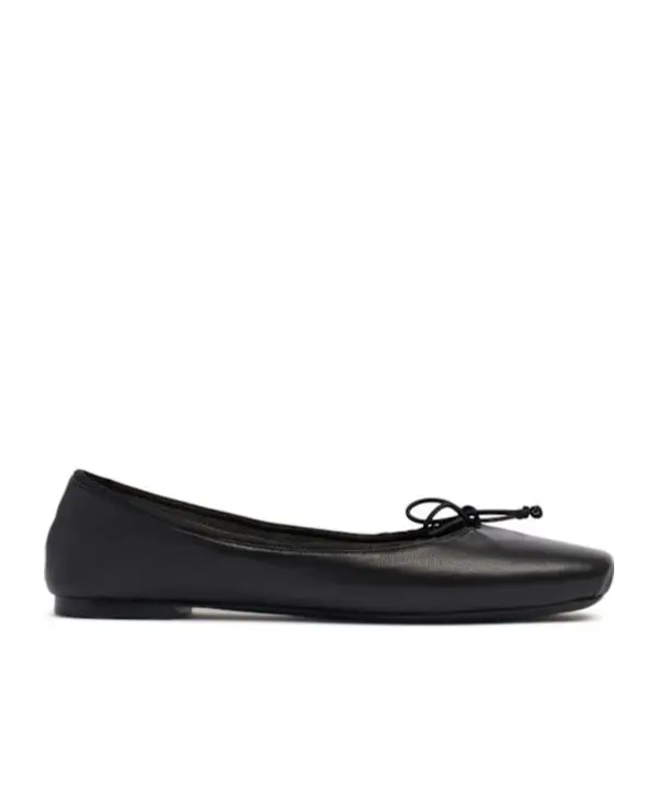 Khaite Charlotte Leather Ballerina Flats