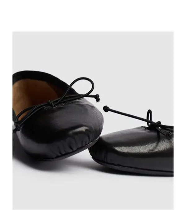 Khaite Charlotte Leather Ballerina Flats