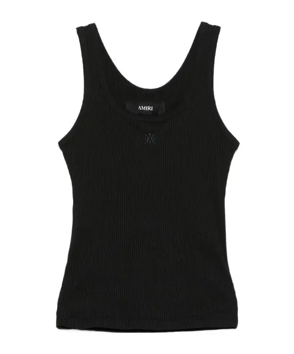 Amiri Ribbed Scoop Neck Sleeveless Vest