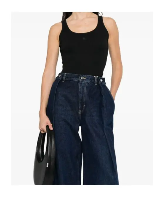 Amiri Ribbed Scoop Neck Sleeveless Vest
