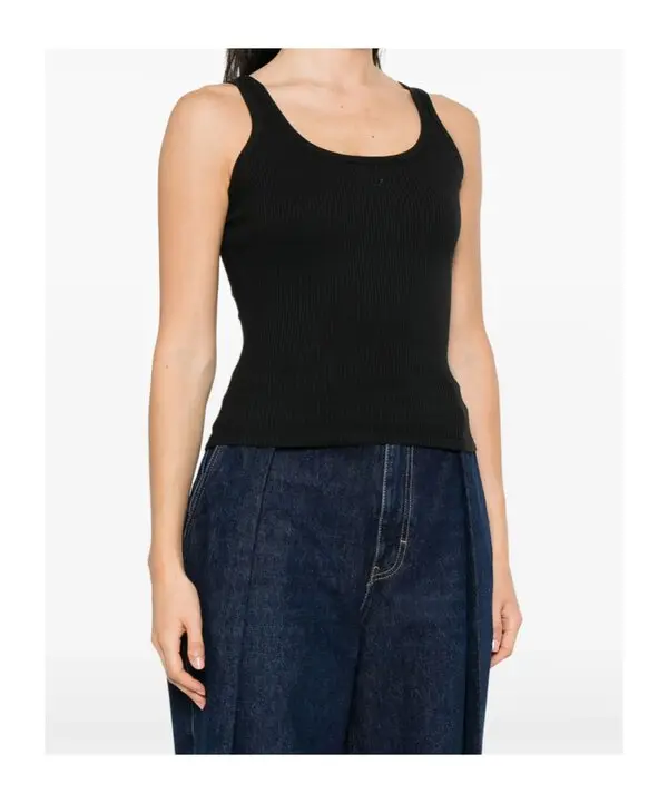 Amiri Ribbed Scoop Neck Sleeveless Vest