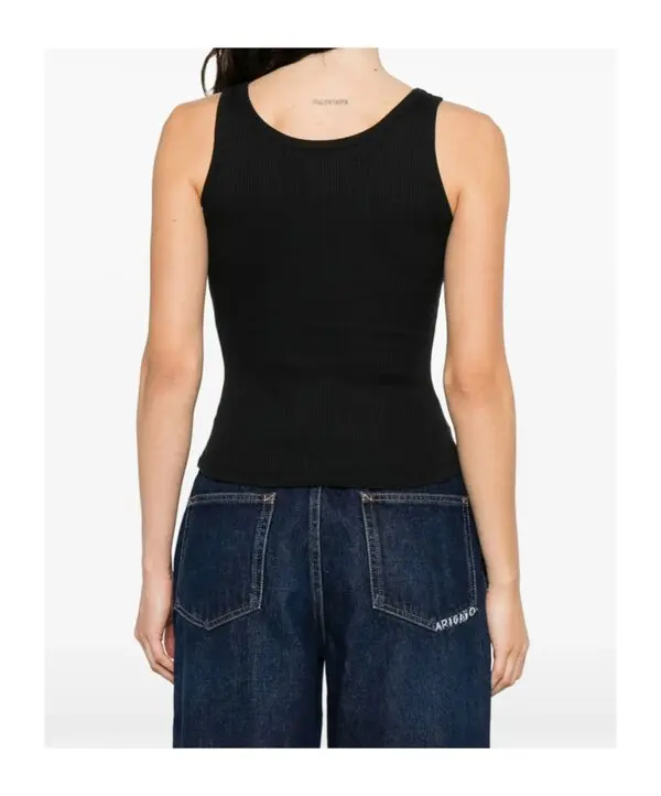 Amiri Ribbed Scoop Neck Sleeveless Vest