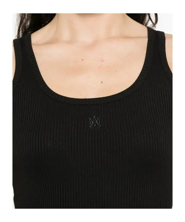 Amiri Ribbed Scoop Neck Sleeveless Vest