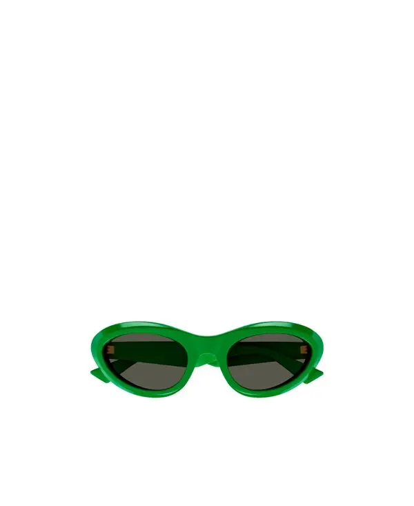 Bottega Veneta Oval Frame Sunglasses - Green