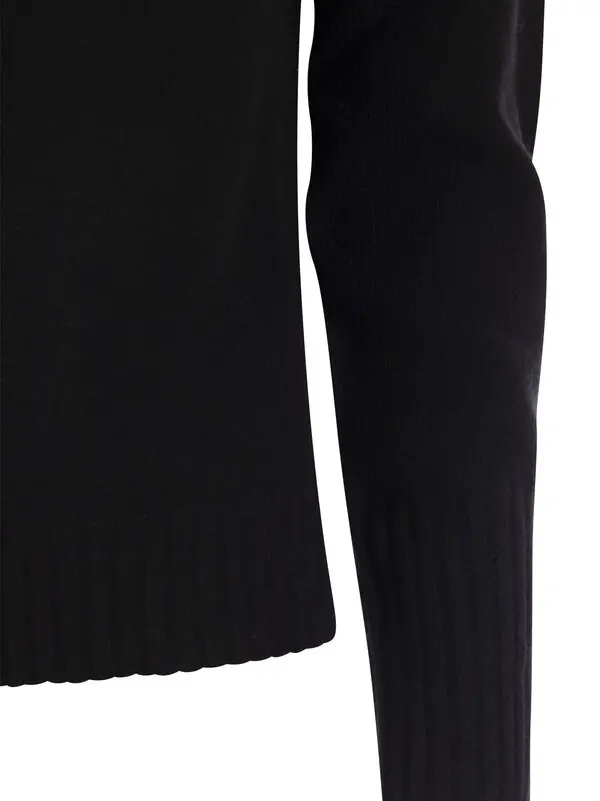 Max Mara Cashmere Turtleneck Sweater With Ribbed Edges