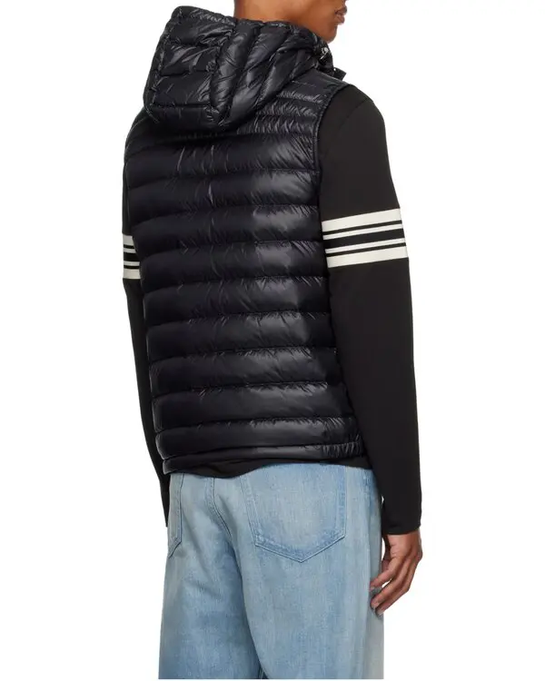 Moncler Padded Gilet With Hood - Black