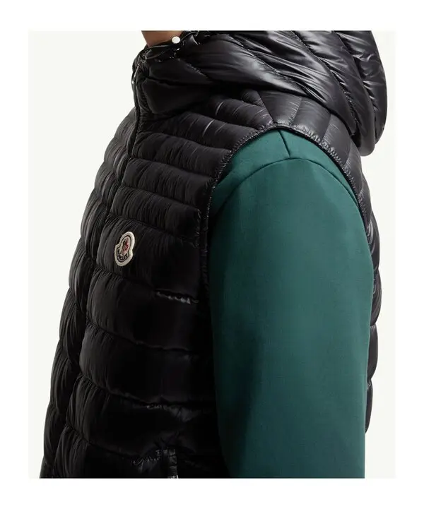 Moncler Padded Gilet With Hood - Black