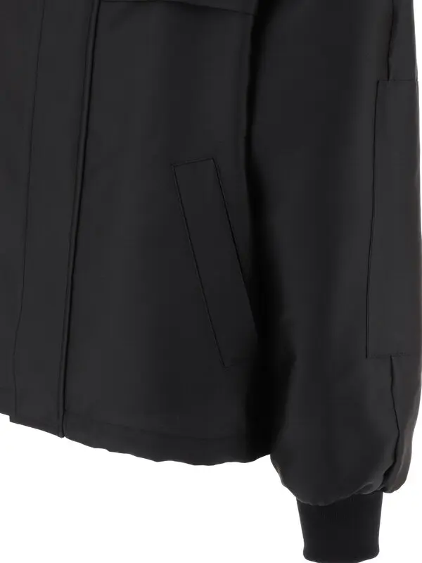 Alexander McQueen Logo Embroidered Hooded Casual Jacket