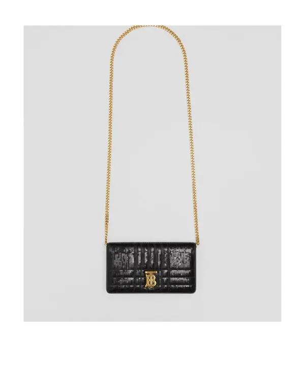 Burberry Lola Sequin Embellished Wallet-on-strap