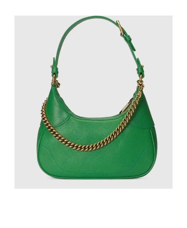 Gucci Aphrodite Shoulder Bag With Double G Logo Plaque - Green