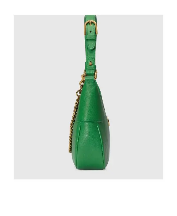 Gucci Aphrodite Shoulder Bag With Double G Logo Plaque - Green