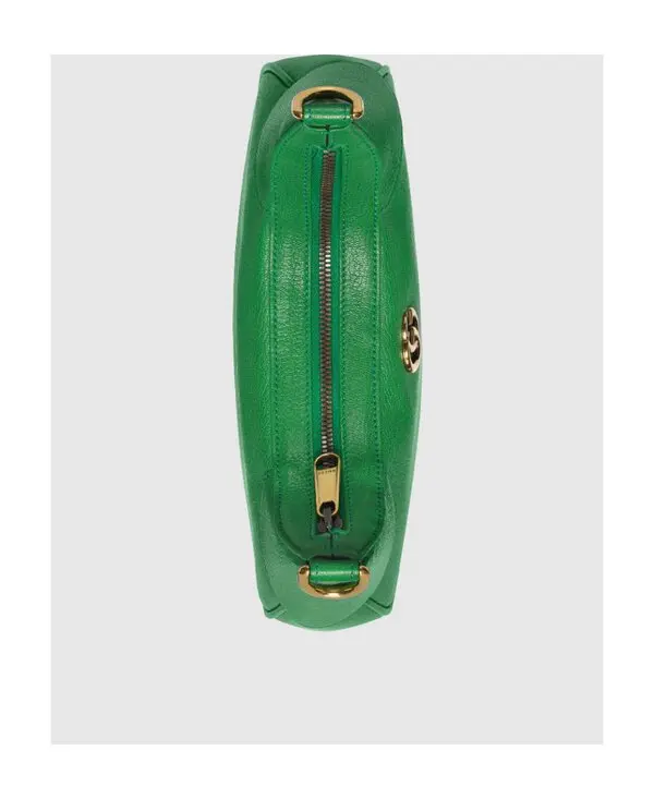 Gucci Aphrodite Shoulder Bag With Double G Logo Plaque - Green
