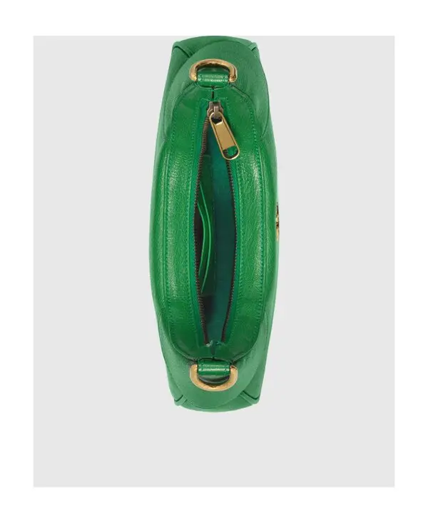 Gucci Aphrodite Shoulder Bag With Double G Logo Plaque - Green