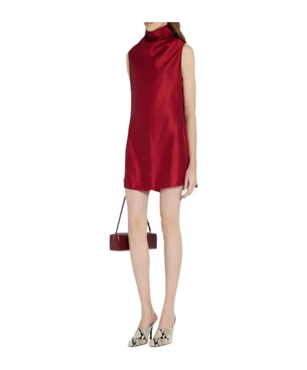 Khaite Daria Viscose Silk Mini Dress - Red