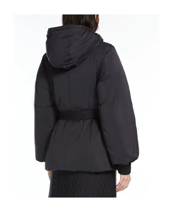 Max Mara Hooded Down Jacket With Belt