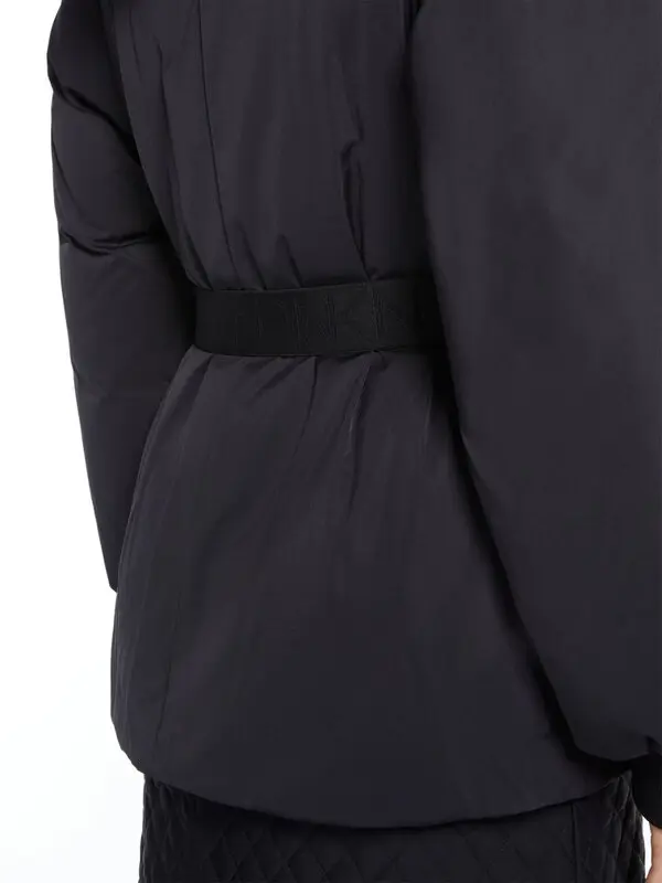 Max Mara Hooded Down Jacket With Belt