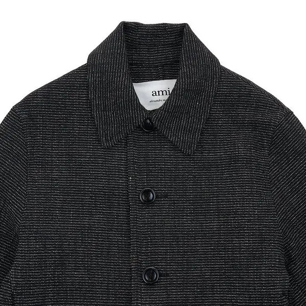 AMI Paris Textured Cropped Jacket