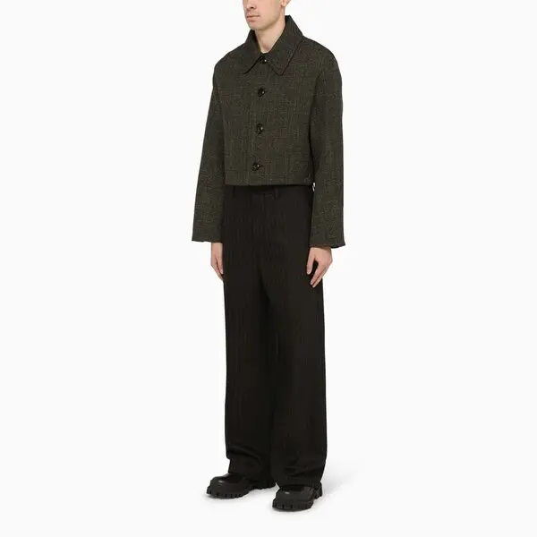 AMI Paris Textured Cropped Jacket