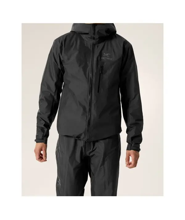 Arc'teryx Textured Zip Hooded Jacket - Black