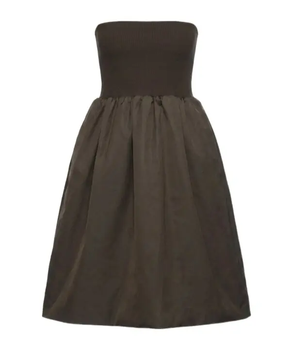 AMOMENTO Shirring Flare Skirt