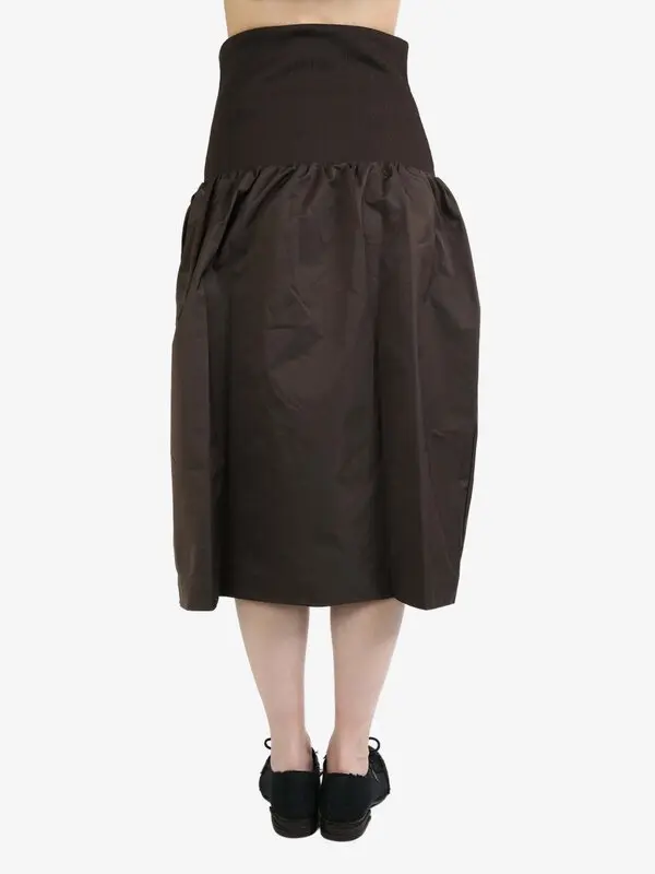AMOMENTO Shirring Flare Skirt