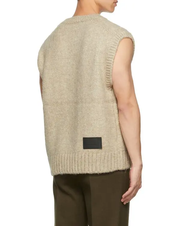 We11Done Cable Knit V-neck Vest