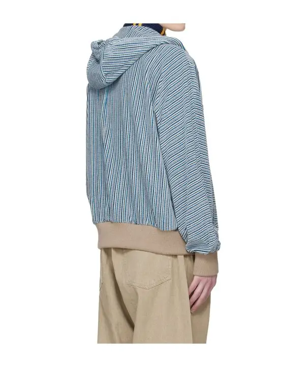 EDWARD CUMING Striped Zip-up Hoodie