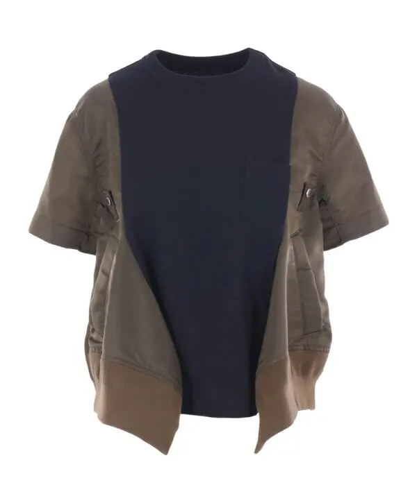 Sacai Paneled Crewneck T-shirt