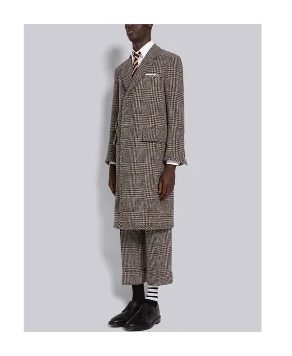 Thom Browne Single Slit Coat With Iconic Stripes