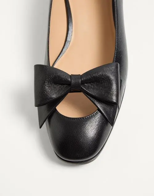 Valentino Garavani Kidskin Ballerina Flats With Bow Detailing