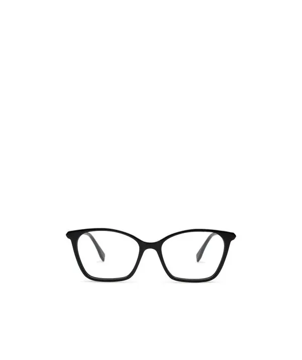 Fendi Polished Effect Square Frame Eyeglasses - Black