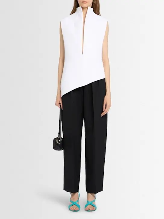 Khaite Asymmetrical Zip-up Top