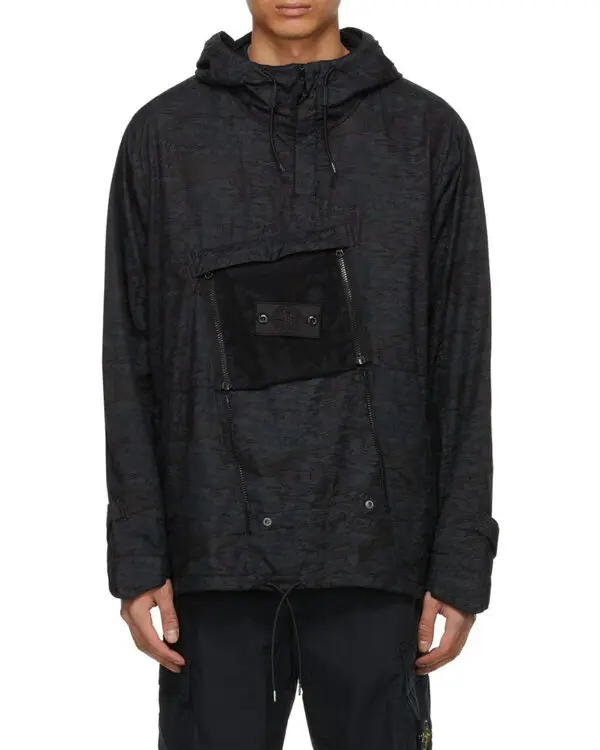Stone Island Abstract Print Hooded Jacket