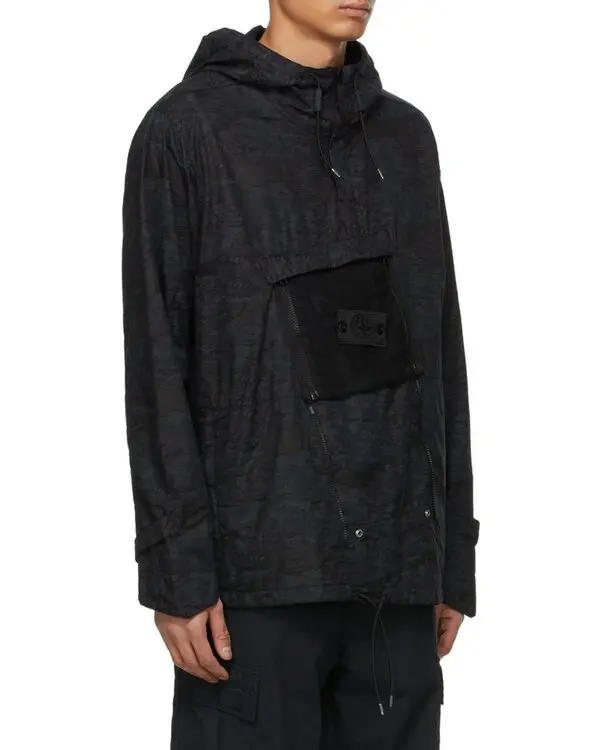 Stone Island Abstract Print Hooded Jacket