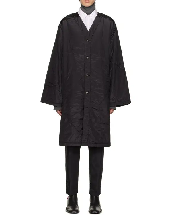 Acne Studios V-neck Long-sleeved Quilted Suit - Black