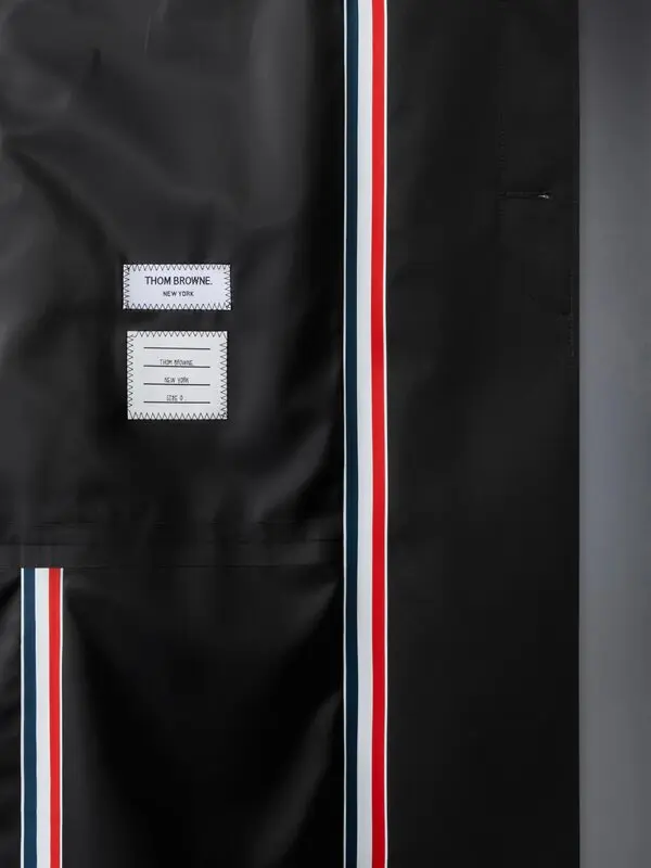 Thom Browne Single-breasted Wool Coat With Striped Loop Buckle