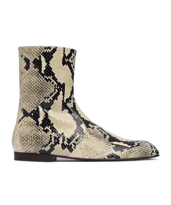 Khaite Python Print Ankle Boots