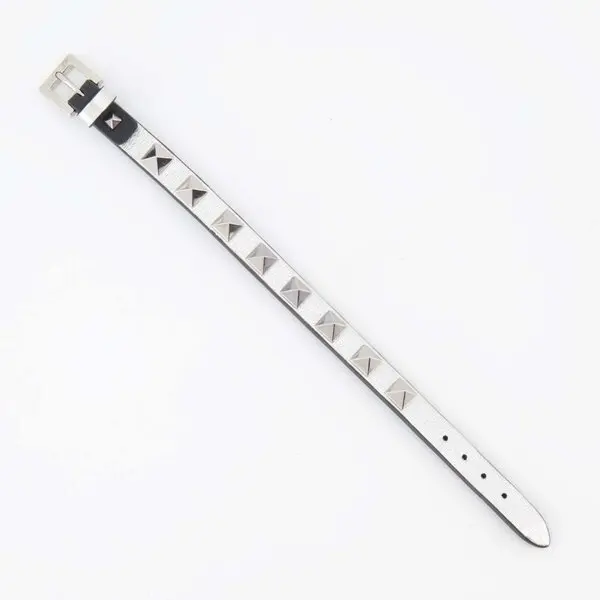 Valentino Garavani Rockstud Leather And Metal Bracelet - Black