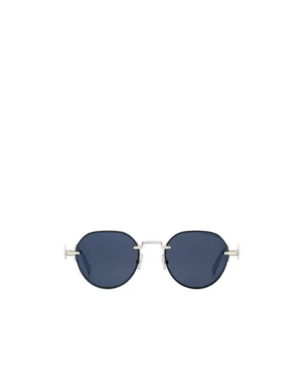 Dior Cd Diamond Round Frame Sunglasses - Blue