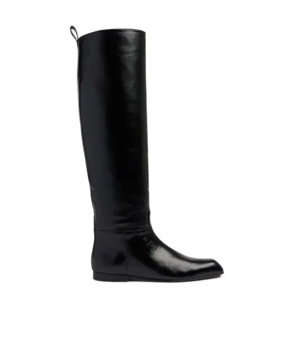 Khaite 25mm Knee-high Leather Boots - Black